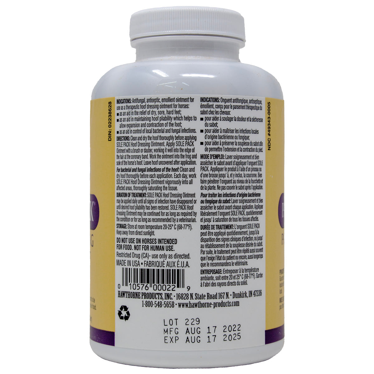 Hawthorne Sole Pack Hoof Dressing| Northeast Farrier Supply