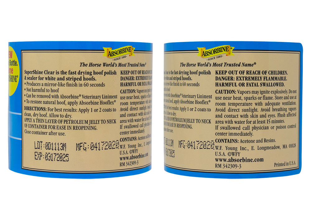 SuperShine Clear Hoof Polish and Sealer| Northeast Farrier Supply